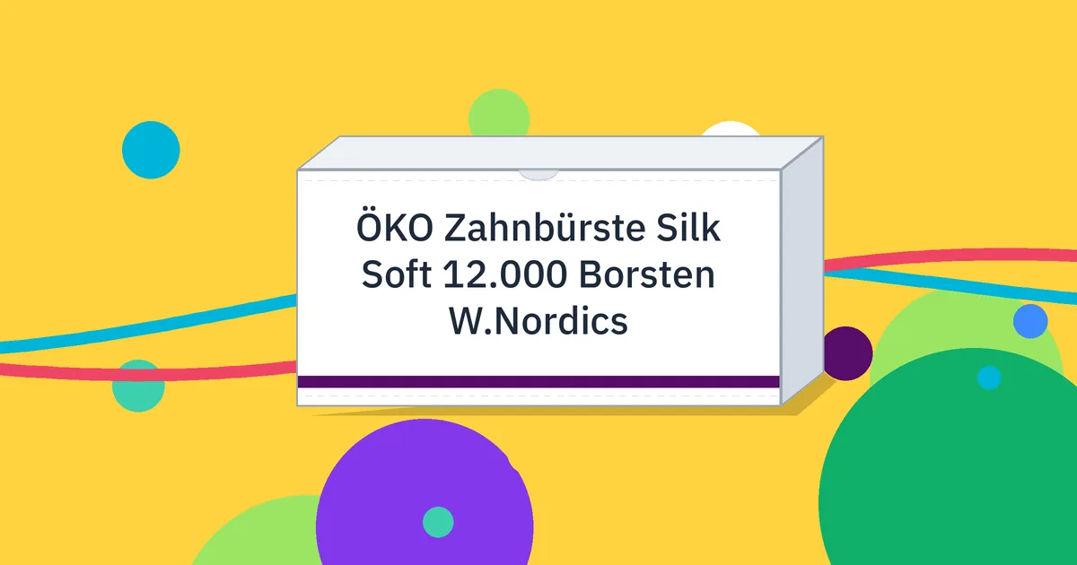 Symbolbild: Packung mit der Aufschrift ÖKO Zahnbürste Silk Soft 12.000 Borsten W.Nordics (PZN 18858806) – Verfügbarkeit und Bezug in Apotheken in Frankfurt am Main