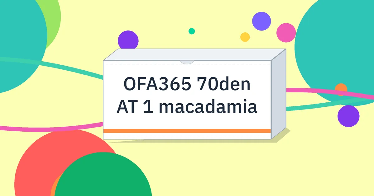 Symbolbild: Packung mit der Aufschrift OFA365 70den AT 1 macadamia (PZN 16722379) – Verfügbarkeit und Bezug in Apotheken in Frankfurt am Main
