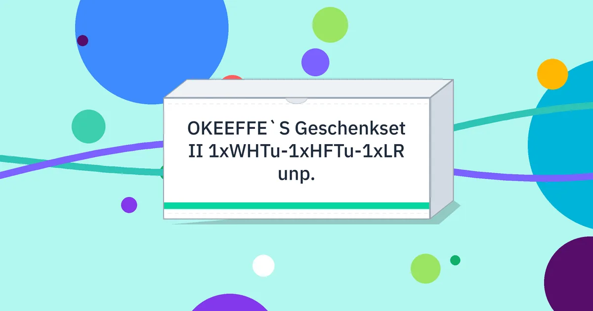 Symbolbild: Packung mit der Aufschrift OKEEFFE`S Geschenkset II 1xWHTu-1xHFTu-1xLR unp. (PZN 19415028) – Verfügbarkeit und Bezug in Apotheken in Frankfurt am Main