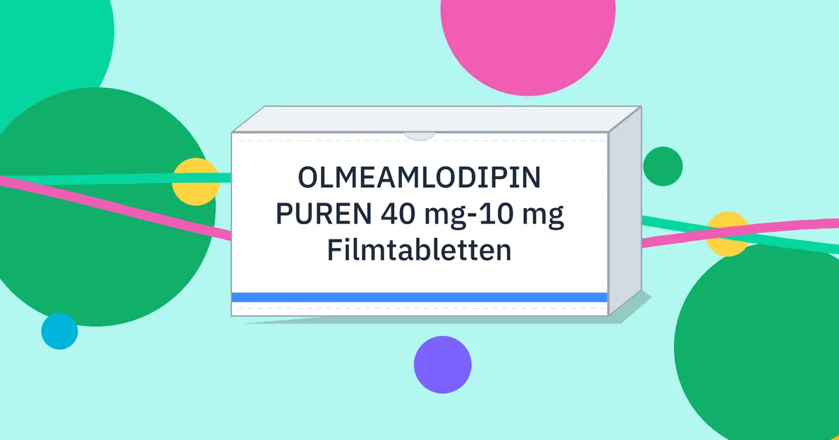 Symbolbild: Packung mit der Aufschrift OLMEAMLODIPIN PUREN 40 mg-10 mg Filmtabletten (PZN 18457125) – Verfügbarkeit und Bezug in Apotheken in Frankfurt am Main
