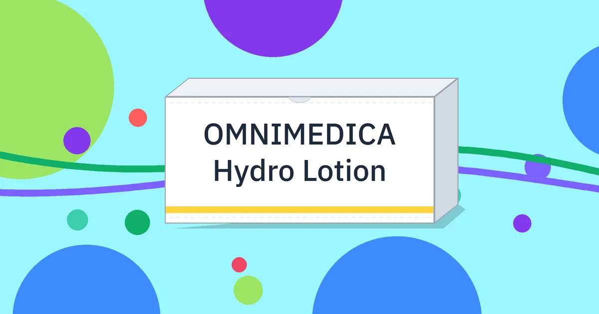 Symbolbild: Packung mit der Aufschrift OMNIMEDICA Hydro Lotion (PZN 19142731) – Verfügbarkeit und Bezug in Apotheken in Frankfurt am Main