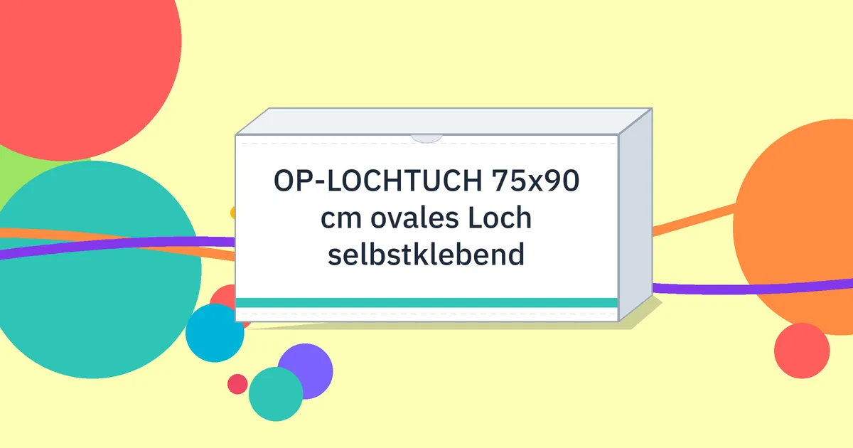 Symbolbild: Packung mit der Aufschrift OP-LOCHTUCH 75x90 cm ovales Loch selbstklebend (PZN 15993538) – Verfügbarkeit und Bezug in Apotheken in Frankfurt am Main