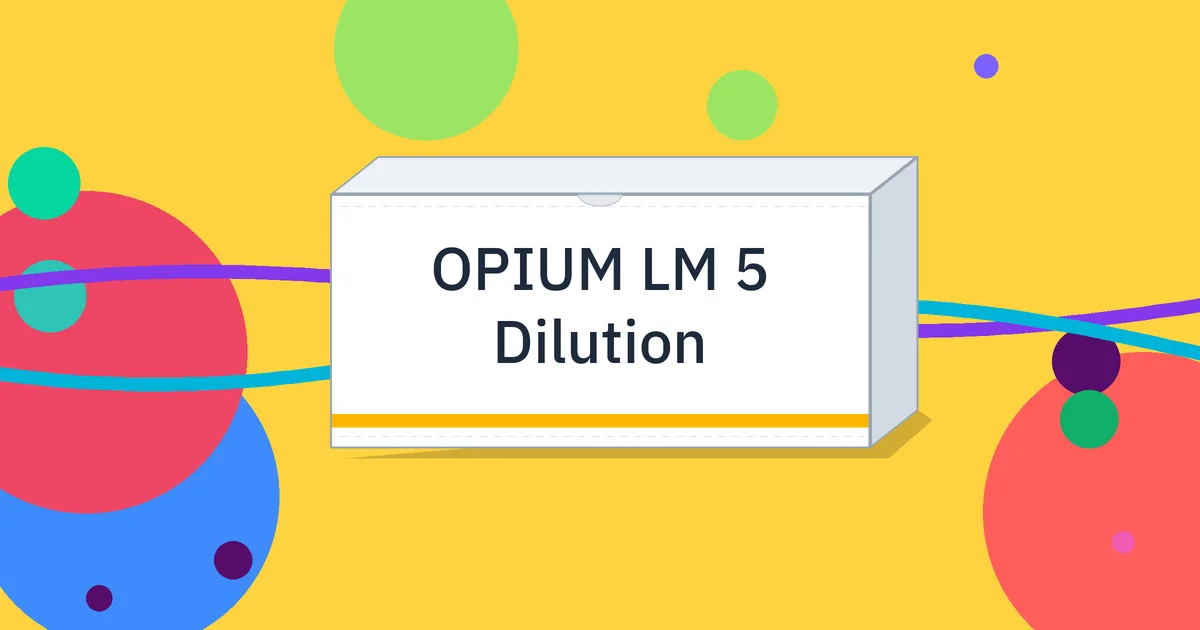 Symbolbild: Packung mit der Aufschrift OPIUM LM 5 Dilution (PZN 12972056) – Verfügbarkeit und Bezug in Apotheken in Frankfurt am Main