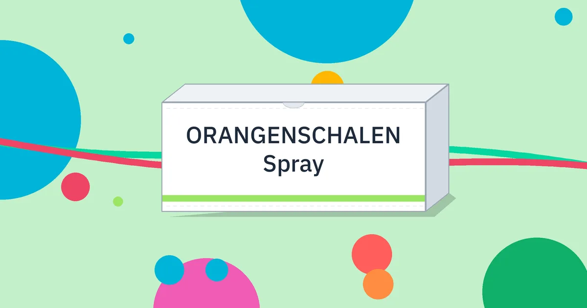 Symbolbild: Packung mit der Aufschrift ORANGENSCHALEN Spray (PZN 11713341) – Verfügbarkeit und Bezug in Apotheken in Frankfurt am Main
