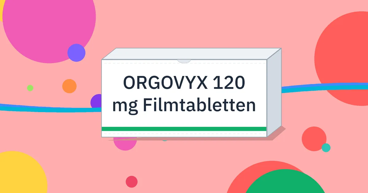 Symbolbild: Packung mit der Aufschrift ORGOVYX 120 mg Filmtabletten (PZN 19508149) – Verfügbarkeit und Bezug in Apotheken in Frankfurt am Main