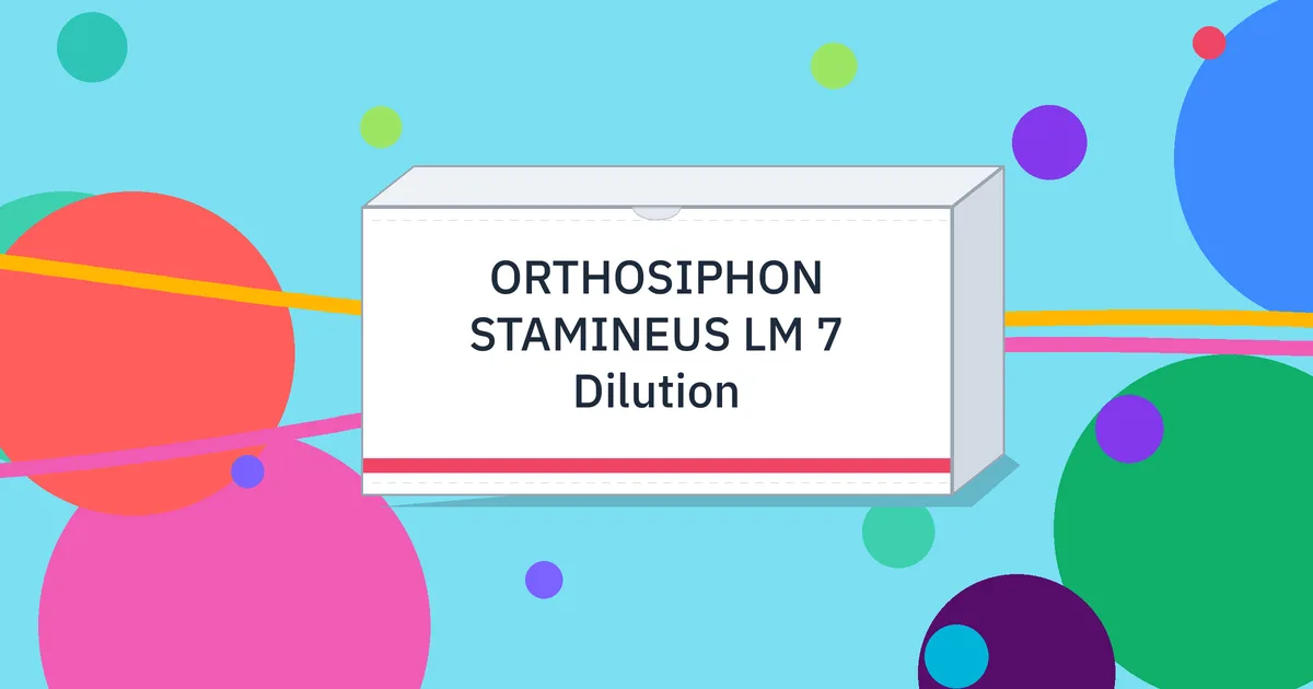 Symbolbild: Packung mit der Aufschrift ORTHOSIPHON STAMINEUS LM 7 Dilution (PZN 13627953) – Verfügbarkeit und Bezug in Apotheken in Frankfurt am Main