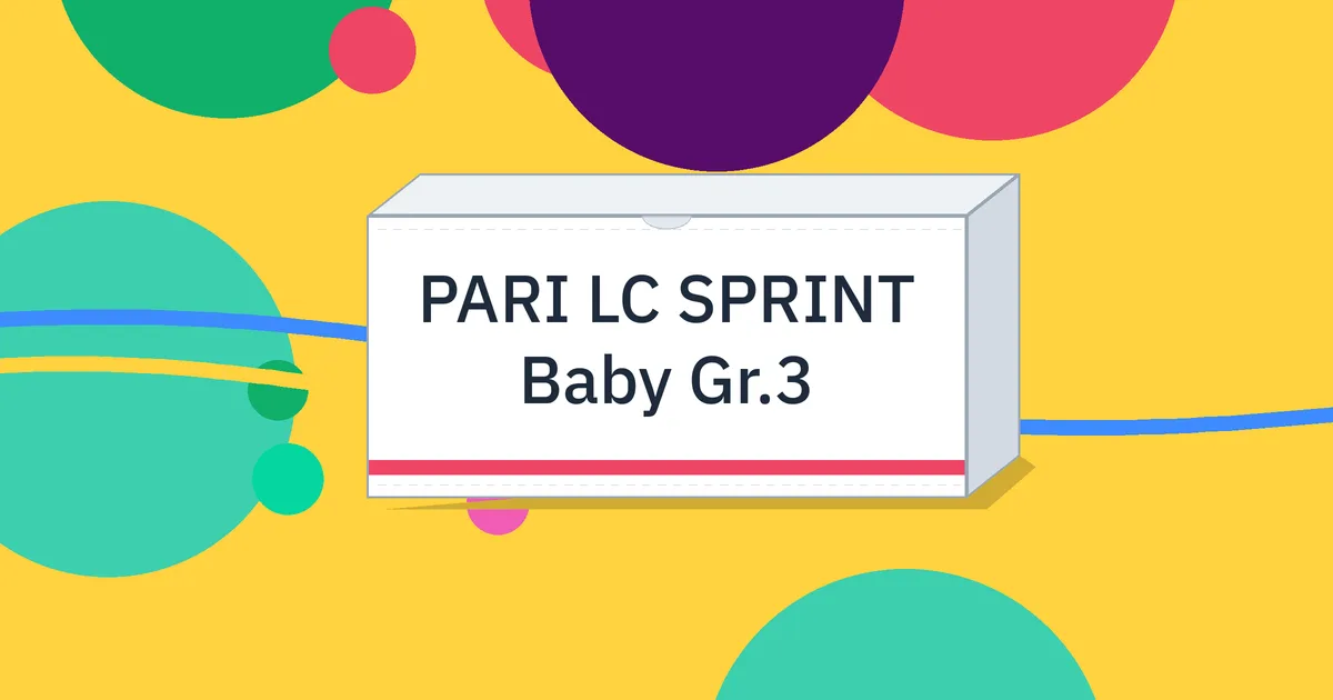 Symbolbild: Packung mit der Aufschrift PARI LC SPRINT Baby Gr.3 (PZN 03870138) – Verfügbarkeit und Bezug in Apotheken in Frankfurt am Main