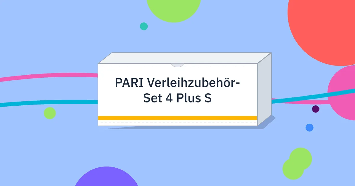 Symbolbild: Packung mit der Aufschrift PARI Verleihzubehör-Set 4 Plus S (PZN 04812628) – Verfügbarkeit und Bezug in Apotheken in Frankfurt am Main