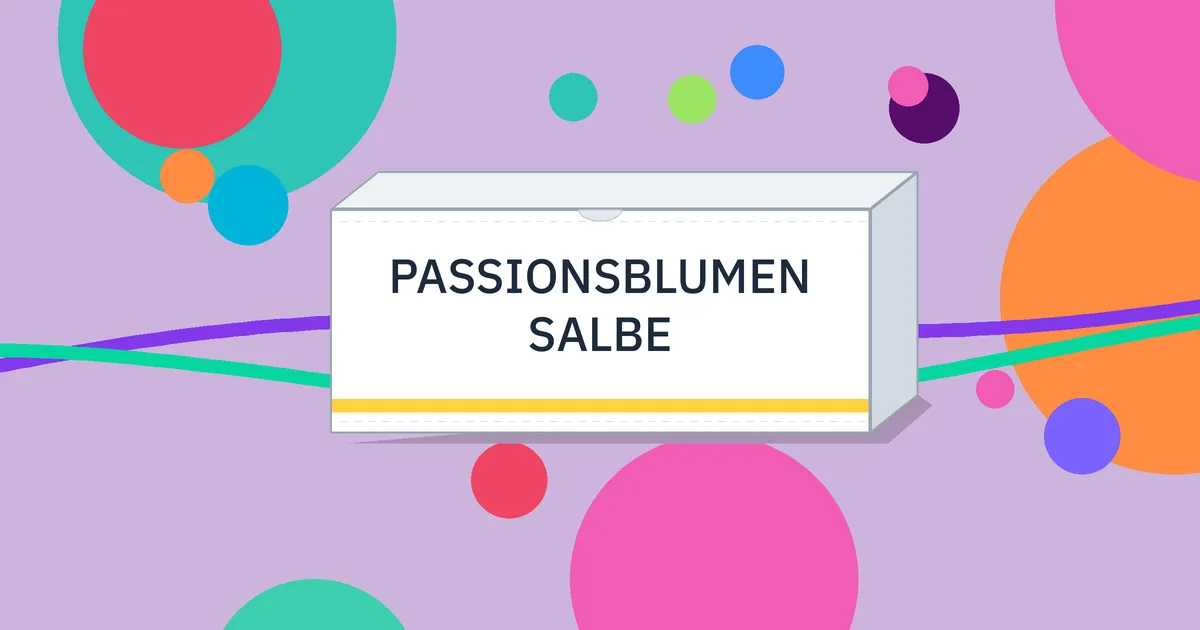 Symbolbild: Packung mit der Aufschrift PASSIONSBLUMEN SALBE (PZN 18301558) – Verfügbarkeit und Bezug in Apotheken in Frankfurt am Main