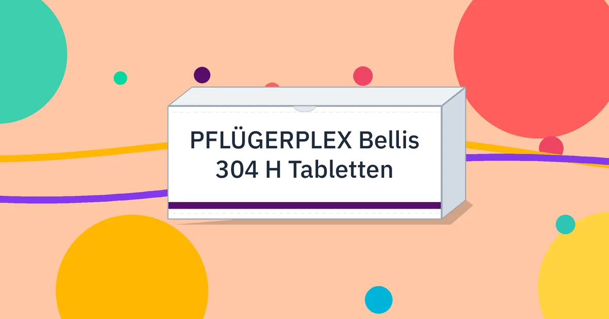 Symbolbild: Packung mit der Aufschrift PFLÜGERPLEX Bellis 304 H Tabletten (PZN 03680596) – Verfügbarkeit und Bezug in Apotheken in Frankfurt am Main