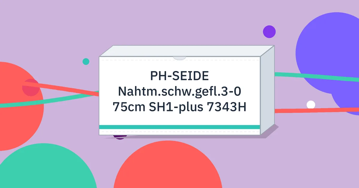 Symbolbild: Packung mit der Aufschrift PH-SEIDE Nahtm.schw.gefl.3-0 75cm SH1-plus 7343H (PZN 16039062) – Verfügbarkeit und Bezug in Apotheken in Frankfurt am Main