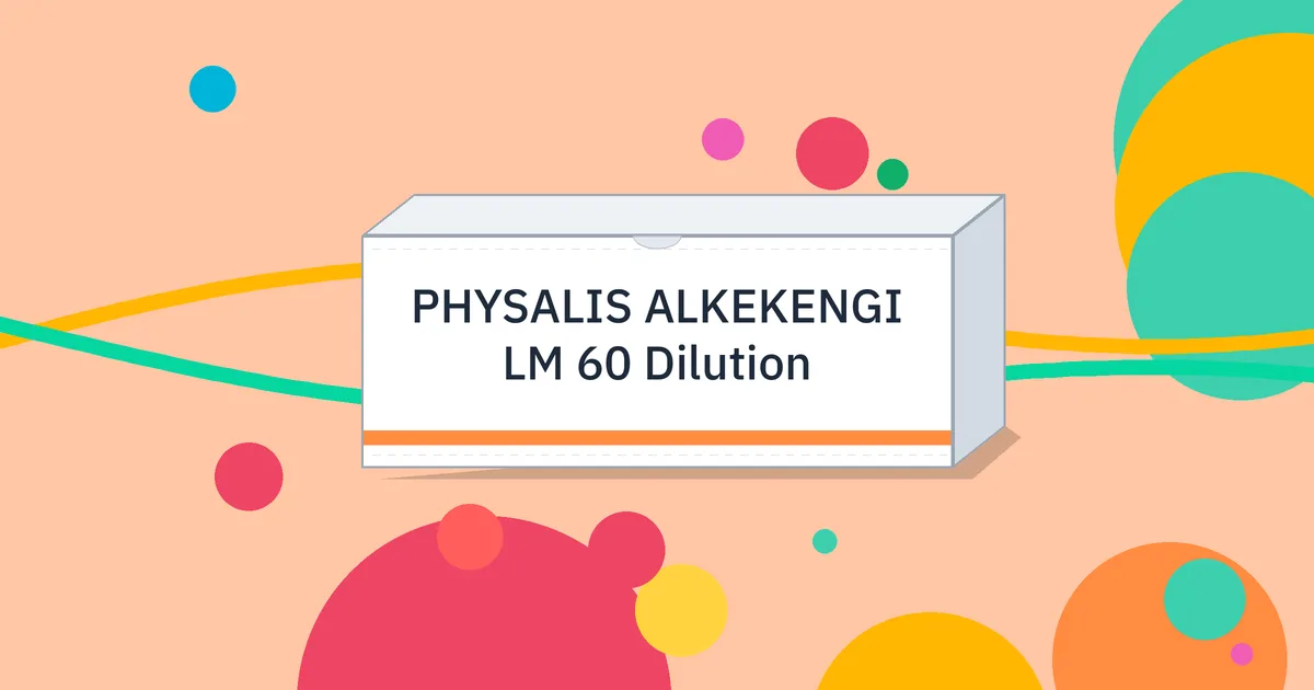 Symbolbild: Packung mit der Aufschrift PHYSALIS ALKEKENGI LM 60 Dilution (PZN 13639979) – Verfügbarkeit und Bezug in Apotheken in Frankfurt am Main