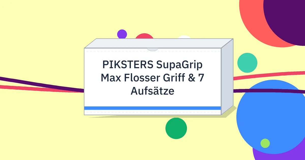 Symbolbild: Packung mit der Aufschrift PIKSTERS SupaGrip Max Flosser Griff & 7 Aufsätze (PZN 20186900) – Verfügbarkeit und Bezug in Apotheken in Frankfurt am Main