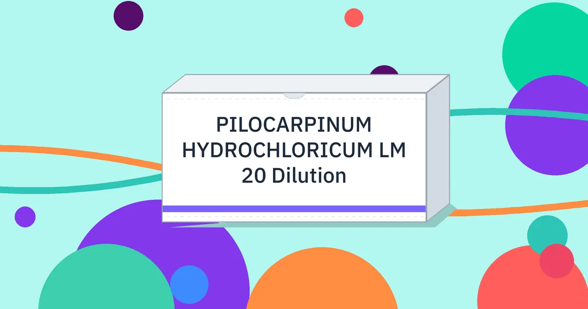 Symbolbild: Packung mit der Aufschrift PILOCARPINUM HYDROCHLORICUM LM 20 Dilution (PZN 13642148) – Verfügbarkeit und Bezug in Apotheken in Frankfurt am Main