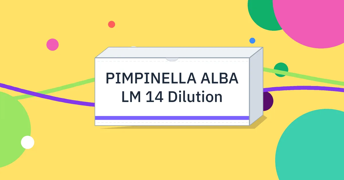 Symbolbild: Packung mit der Aufschrift PIMPINELLA ALBA LM 14 Dilution (PZN 13643917) – Verfügbarkeit und Bezug in Apotheken in Frankfurt am Main