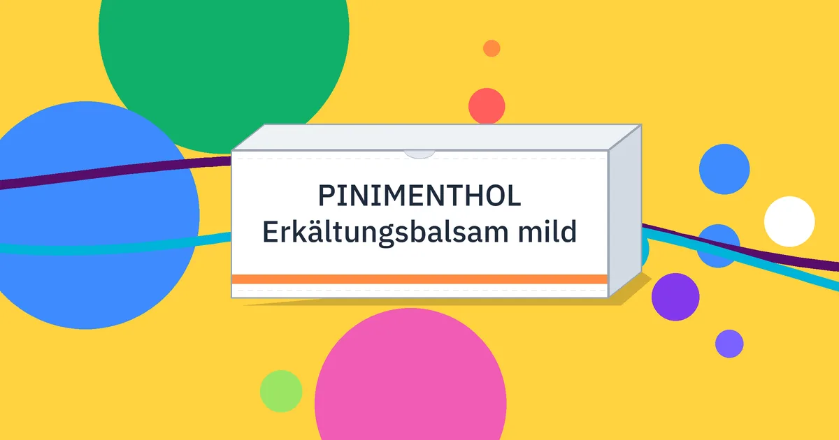 Symbolbild: Packung mit der Aufschrift PINIMENTHOL Erkältungsbalsam mild (PZN 07779943) – Verfügbarkeit und Bezug in Apotheken in Frankfurt am Main