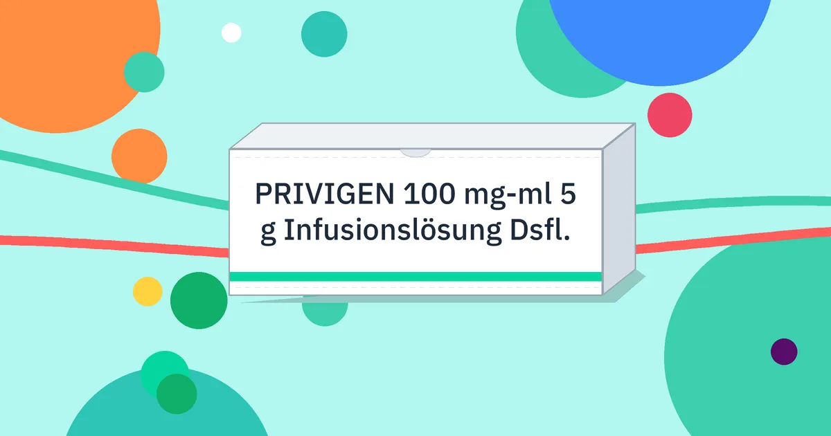 Symbolbild: Packung mit der Aufschrift PRIVIGEN 100 mg-ml 5 g Infusionslösung Dsfl. (PZN 19748126) – Verfügbarkeit und Bezug in Apotheken in Frankfurt am Main
