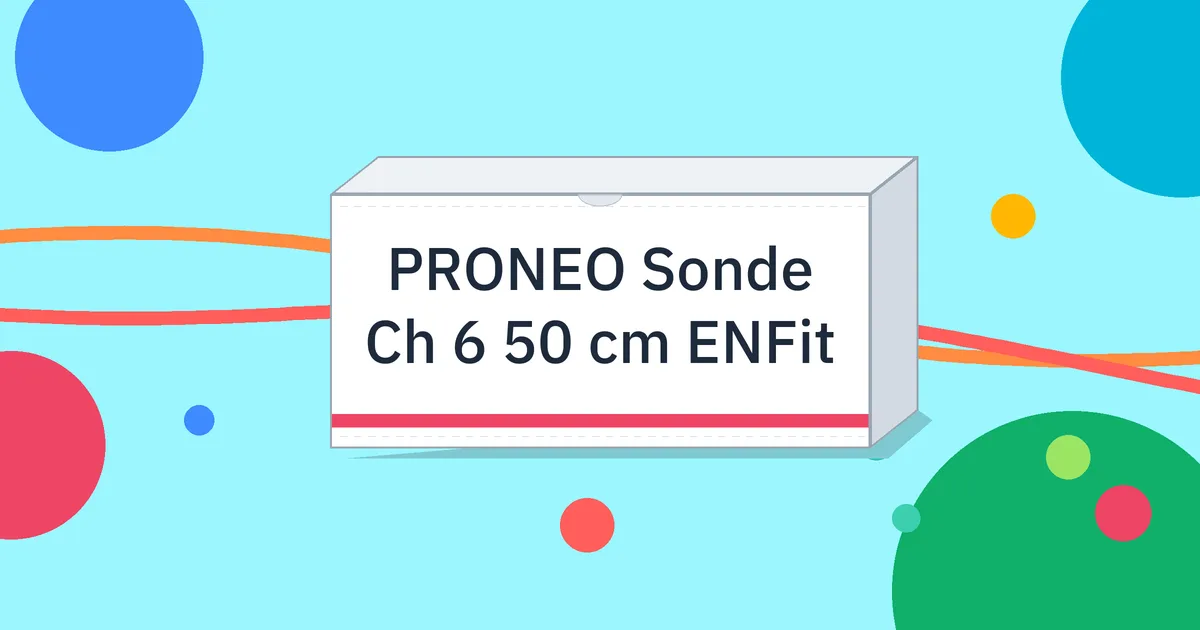 Symbolbild: Packung mit der Aufschrift PRONEO Sonde Ch 6 50 cm ENFit (PZN 11579351) – Verfügbarkeit und Bezug in Apotheken in Frankfurt am Main