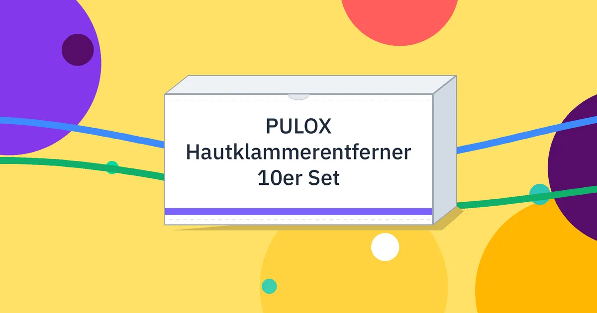 Symbolbild: Packung mit der Aufschrift PULOX Hautklammerentferner 10er Set (PZN 19176552) – Verfügbarkeit und Bezug in Apotheken in Frankfurt am Main