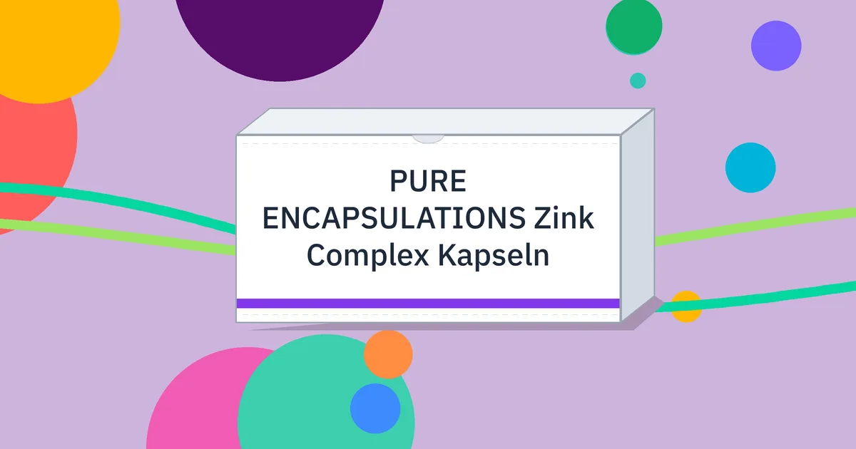 Symbolbild: Packung mit der Aufschrift PURE ENCAPSULATIONS Zink Complex Kapseln (PZN 18302291) – Verfügbarkeit und Bezug in Apotheken in Frankfurt am Main