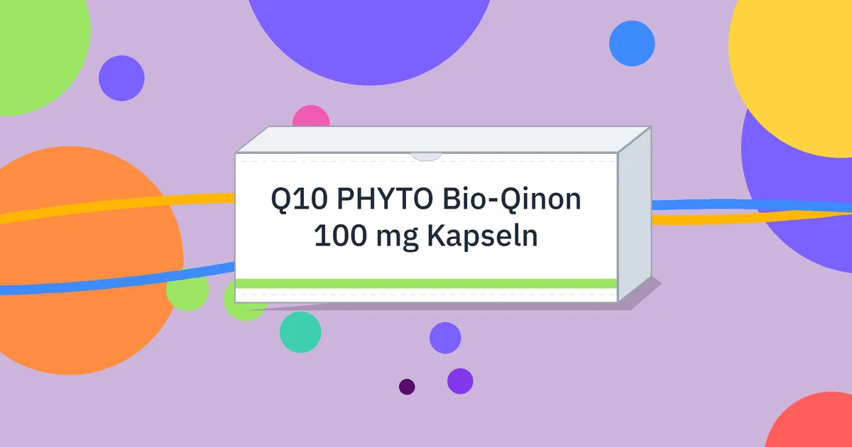 Symbolbild: Packung mit der Aufschrift Q10 PHYTO Bio-Qinon 100 mg Kapseln (PZN 19206661) – Verfügbarkeit und Bezug in Apotheken in Frankfurt am Main