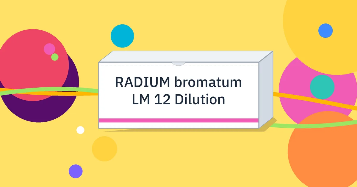 Symbolbild: Packung mit der Aufschrift RADIUM bromatum LM 12 Dilution (PZN 02603518) – Verfügbarkeit und Bezug in Apotheken in Frankfurt am Main