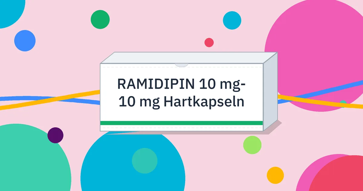 Symbolbild: Packung mit der Aufschrift RAMIDIPIN 10 mg-10 mg Hartkapseln (PZN 12520621) – Verfügbarkeit und Bezug in Apotheken in Frankfurt am Main