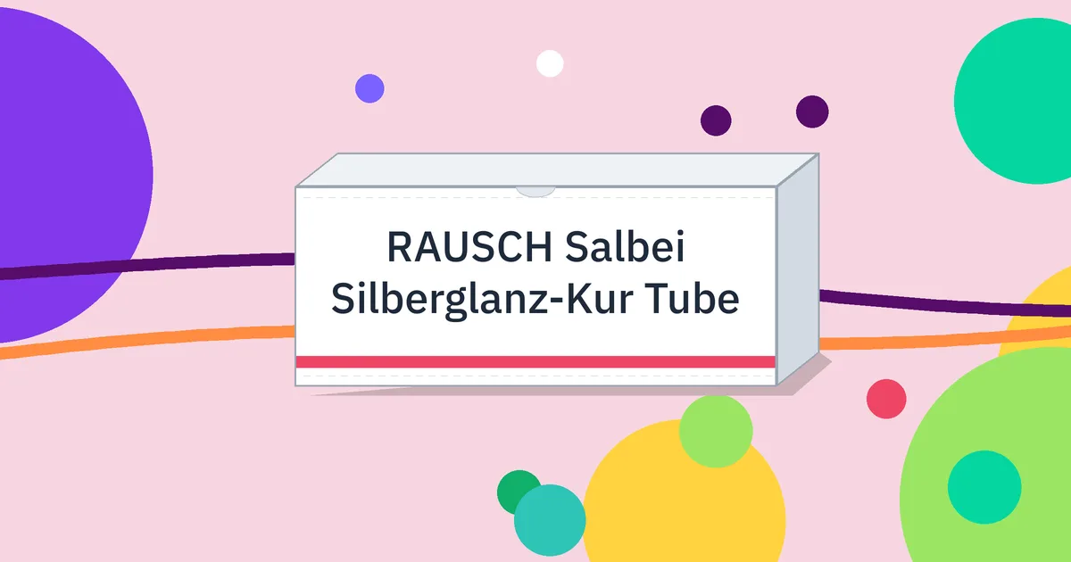 Symbolbild: Packung mit der Aufschrift RAUSCH Salbei Silberglanz-Kur Tube (PZN 17196993) – Verfügbarkeit und Bezug in Apotheken in Frankfurt am Main