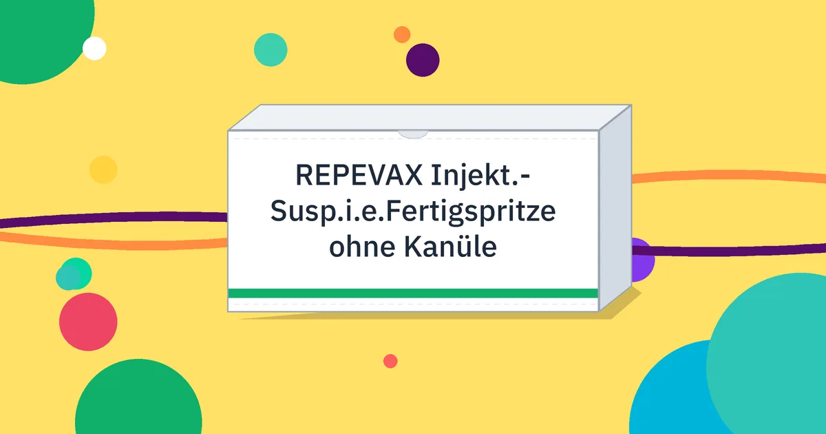 Symbolbild: Packung mit der Aufschrift REPEVAX Injekt.-Susp.i.e.Fertigspritze ohne Kanüle (PZN 02042971) – Verfügbarkeit und Bezug in Apotheken in Frankfurt am Main