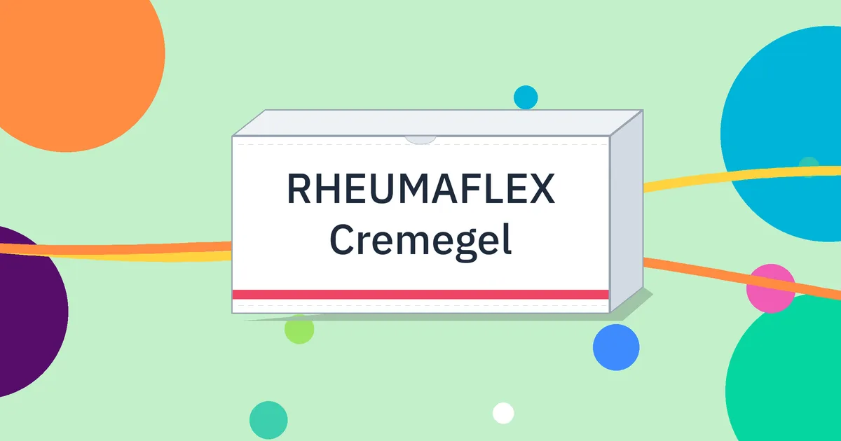 Symbolbild: Packung mit der Aufschrift RHEUMAFLEX Cremegel (PZN 16802316) – Verfügbarkeit und Bezug in Apotheken in Frankfurt am Main