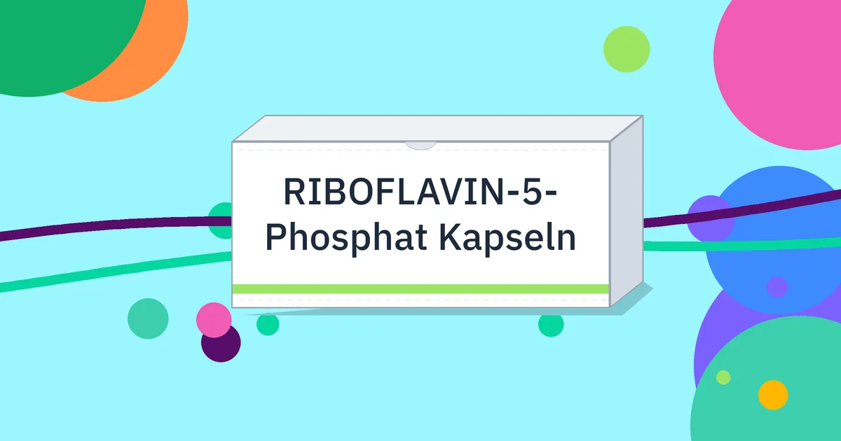 Symbolbild: Packung mit der Aufschrift RIBOFLAVIN-5-Phosphat Kapseln (PZN 15871539) – Verfügbarkeit und Bezug in Apotheken in Frankfurt am Main