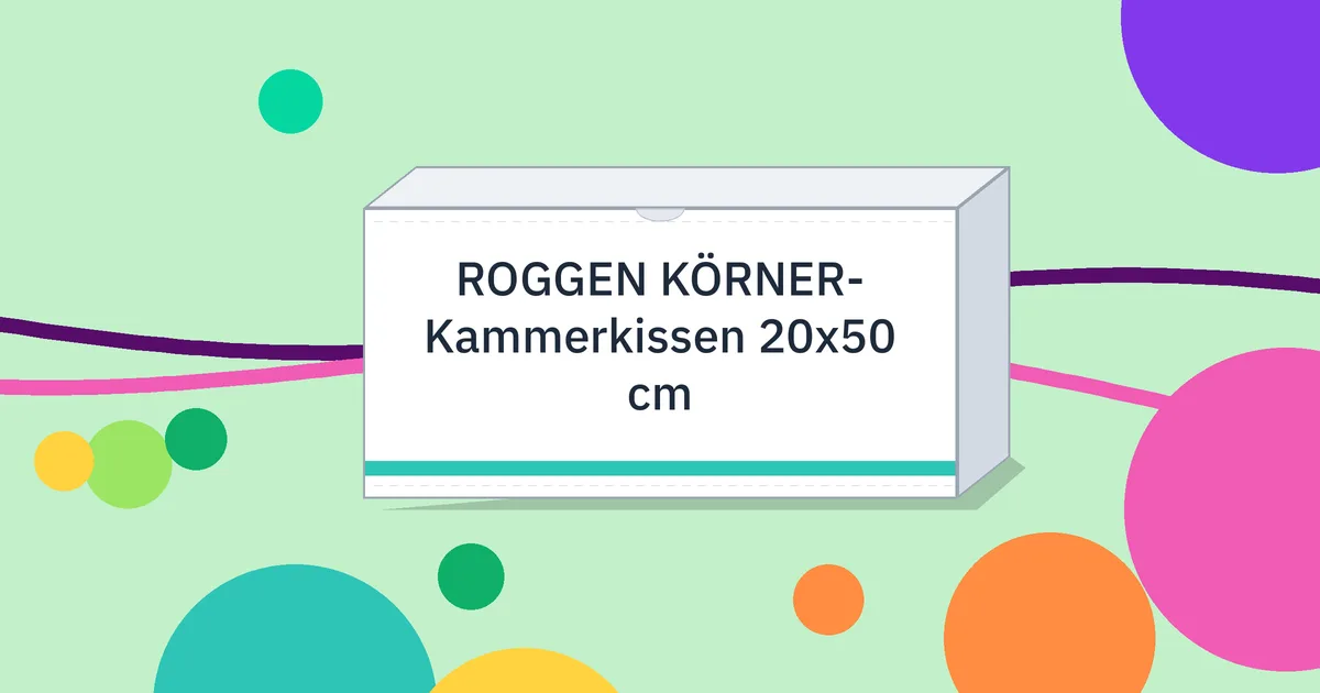 Symbolbild: Packung mit der Aufschrift ROGGEN KÖRNER-Kammerkissen 20x50 cm (PZN 02191435) – Verfügbarkeit und Bezug in Apotheken in Frankfurt am Main