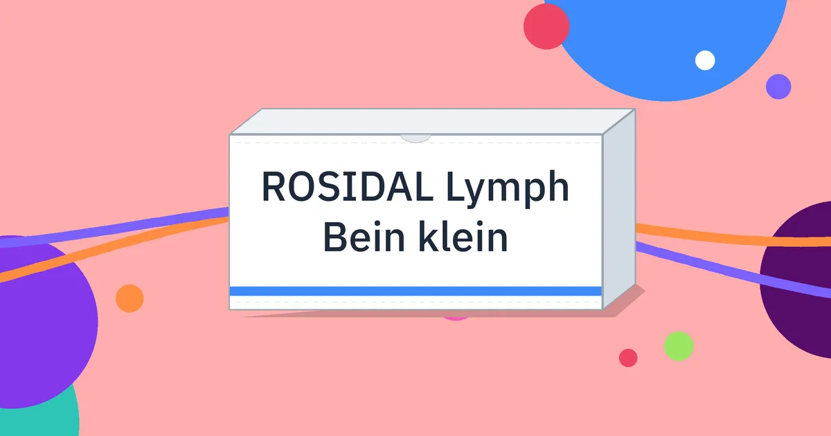 Symbolbild: Packung mit der Aufschrift ROSIDAL Lymph Bein klein (PZN 00144816) – Verfügbarkeit und Bezug in Apotheken in Frankfurt am Main