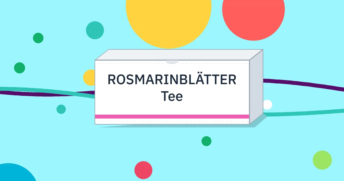Symbolbild: Packung mit der Aufschrift ROSMARINBLÄTTER Tee (PZN 05467211) – Verfügbarkeit und Bezug in Apotheken in Frankfurt am Main
