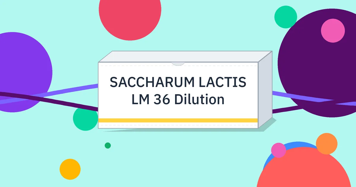 Symbolbild: Packung mit der Aufschrift SACCHARUM LACTIS LM 36 Dilution (PZN 13176924) – Verfügbarkeit und Bezug in Apotheken in Frankfurt am Main