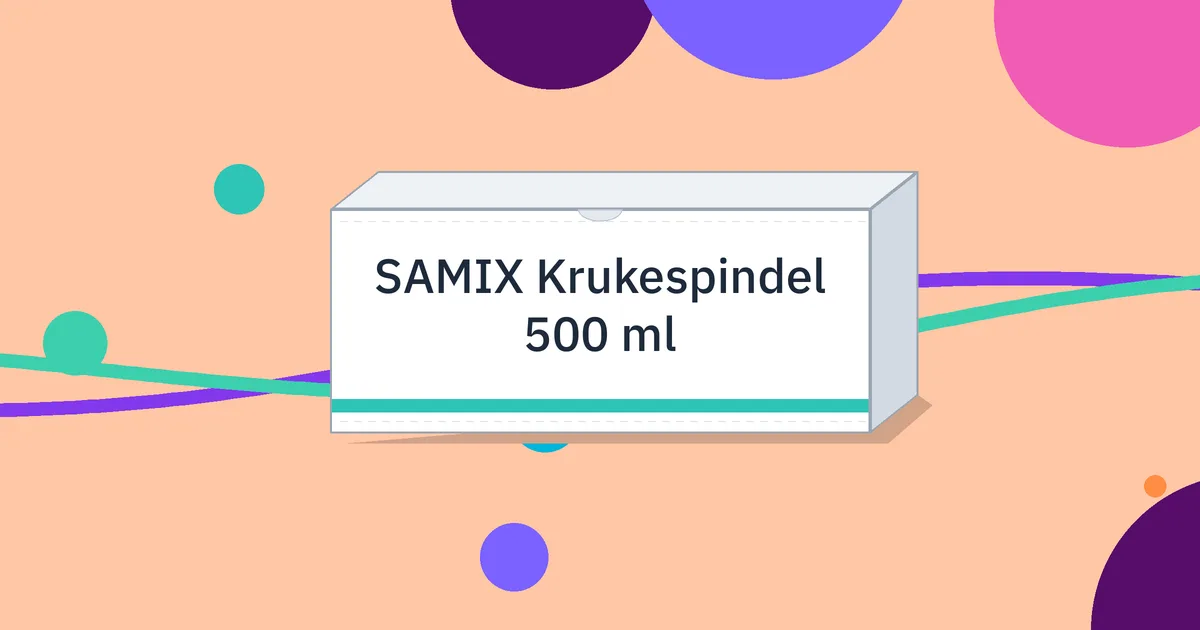 Symbolbild: Packung mit der Aufschrift SAMIX Krukespindel 500 ml (PZN 11525266) – Verfügbarkeit und Bezug in Apotheken in Frankfurt am Main