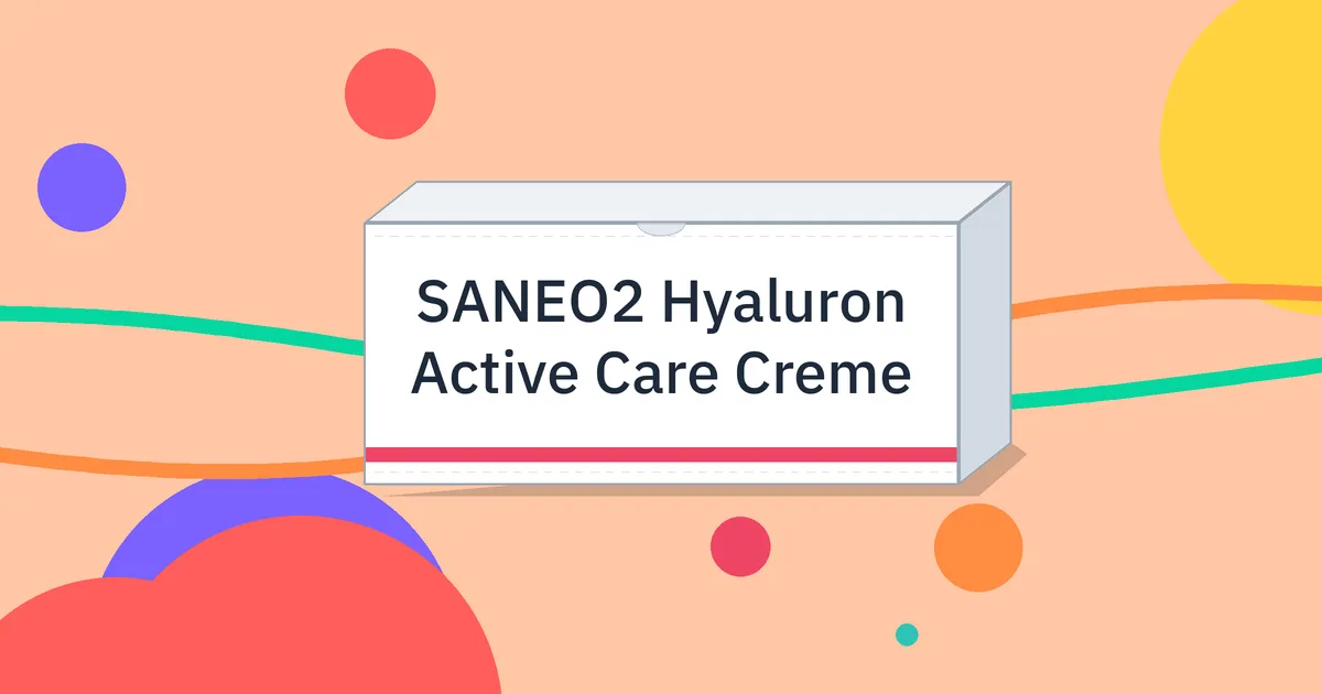 Symbolbild: Packung mit der Aufschrift SANEO2 Hyaluron Active Care Creme (PZN 17880488) – Verfügbarkeit und Bezug in Apotheken in Frankfurt am Main