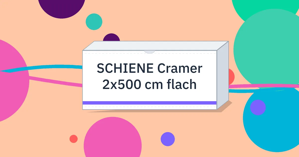 Symbolbild: Packung mit der Aufschrift SCHIENE Cramer 2x500 cm flach (PZN 01968442) – Verfügbarkeit und Bezug in Apotheken in Frankfurt am Main