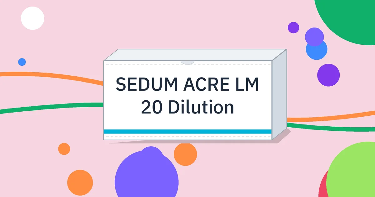 Symbolbild: Packung mit der Aufschrift SEDUM ACRE LM 20 Dilution (PZN 13692229) – Verfügbarkeit und Bezug in Apotheken in Frankfurt am Main