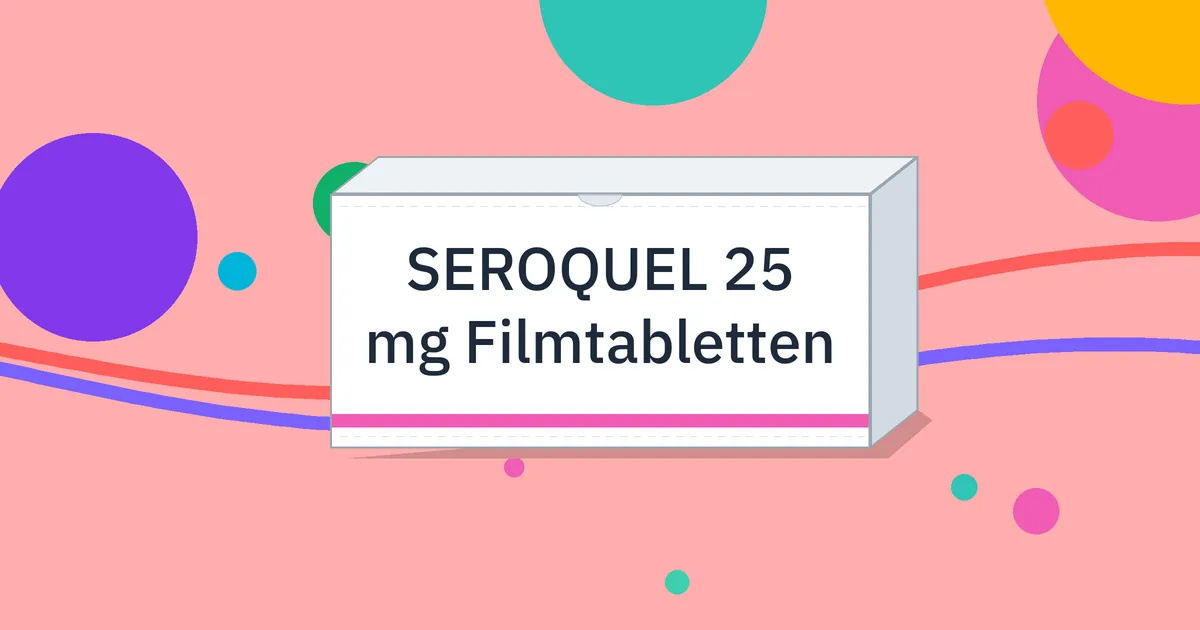 Symbolbild: Packung mit der Aufschrift SEROQUEL 25 mg Filmtabletten (PZN 09544753) – Verfügbarkeit und Bezug in Apotheken in Frankfurt am Main