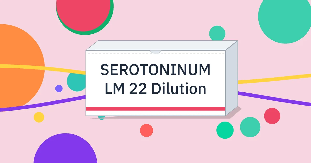Symbolbild: Packung mit der Aufschrift SEROTONINUM LM 22 Dilution (PZN 13188927) – Verfügbarkeit und Bezug in Apotheken in Frankfurt am Main