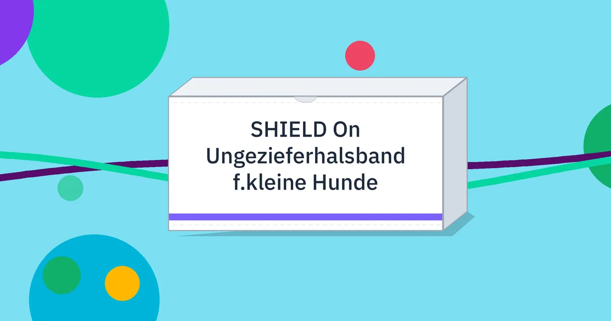 Symbolbild: Packung mit der Aufschrift SHIELD On Ungezieferhalsband f.kleine Hunde (PZN 20013565) – Verfügbarkeit und Bezug in Apotheken in Frankfurt am Main