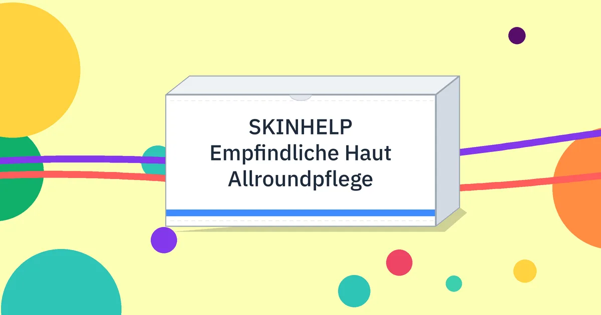 Symbolbild: Packung mit der Aufschrift SKINHELP Empfindliche Haut Allroundpflege (PZN 10101127) – Verfügbarkeit und Bezug in Apotheken in Frankfurt am Main