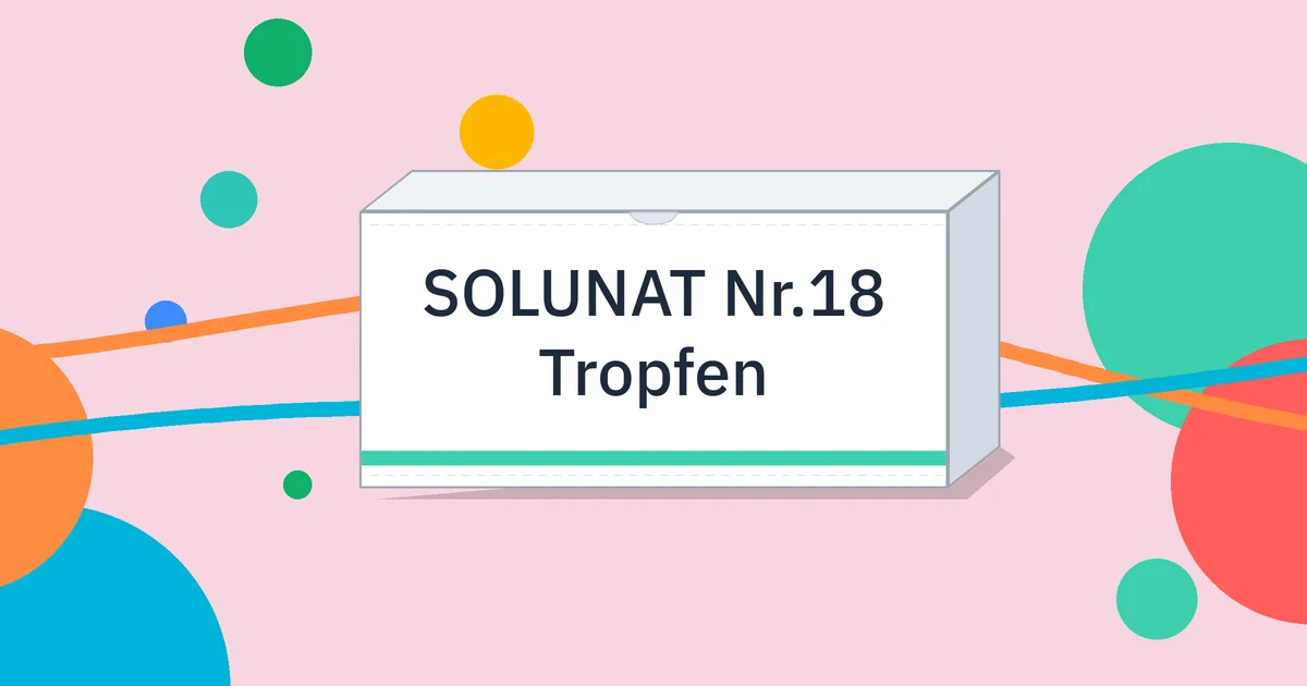 Symbolbild: Packung mit der Aufschrift SOLUNAT Nr.18 Tropfen (PZN 02942290) – Verfügbarkeit und Bezug in Apotheken in Frankfurt am Main