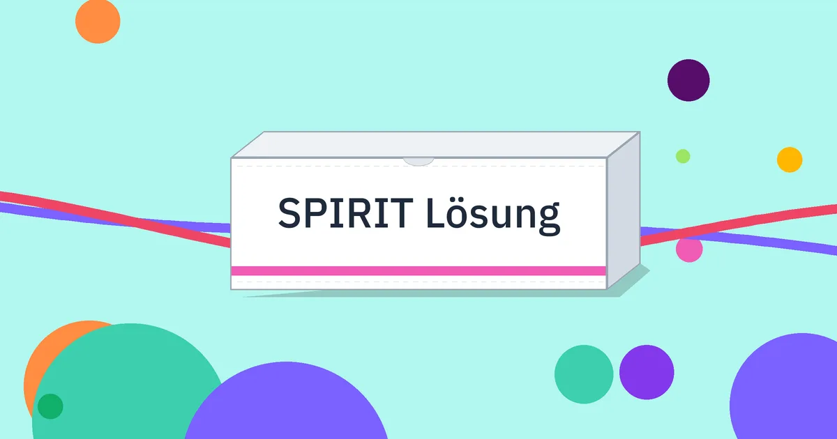 Symbolbild: Packung mit der Aufschrift SPIRIT Lösung (PZN 05022199) – Verfügbarkeit und Bezug in Apotheken in Frankfurt am Main