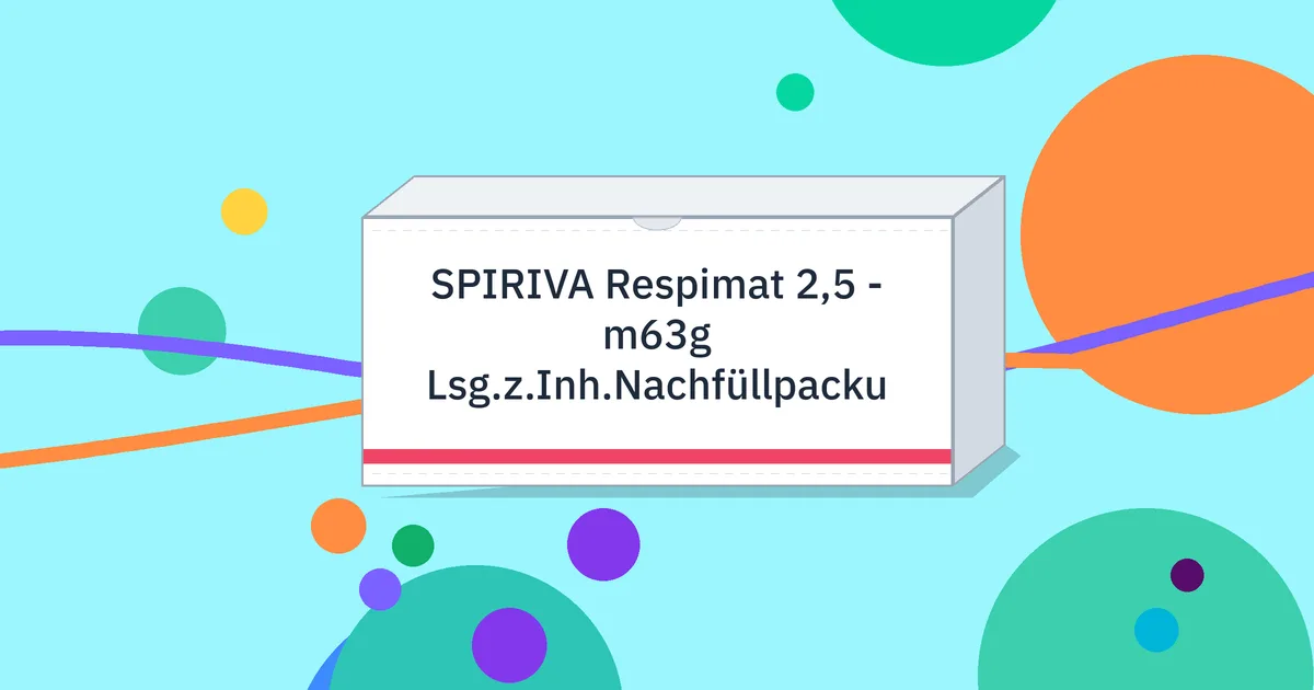 Symbolbild: Packung mit der Aufschrift SPIRIVA Respimat 2,5 -m63g Lsg.z.Inh.Nachfüllpacku (PZN 19556467) – Verfügbarkeit und Bezug in Apotheken in Frankfurt am Main