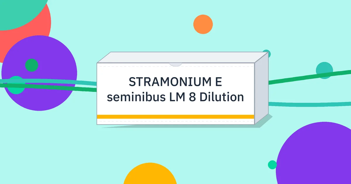 Symbolbild: Packung mit der Aufschrift STRAMONIUM E seminibus LM 8 Dilution (PZN 13202202) – Verfügbarkeit und Bezug in Apotheken in Frankfurt am Main