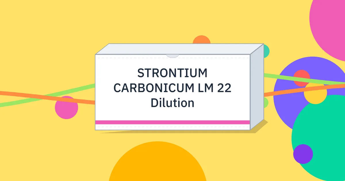 Symbolbild: Packung mit der Aufschrift STRONTIUM CARBONICUM LM 22 Dilution (PZN 13203242) – Verfügbarkeit und Bezug in Apotheken in Frankfurt am Main