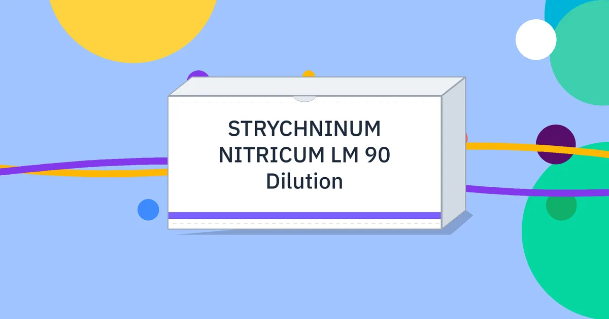 Symbolbild: Packung mit der Aufschrift STRYCHNINUM NITRICUM LM 90 Dilution (PZN 13207004) – Verfügbarkeit und Bezug in Apotheken in Frankfurt am Main