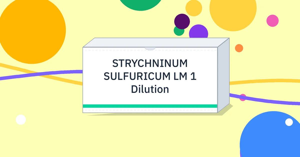 Symbolbild: Packung mit der Aufschrift STRYCHNINUM SULFURICUM LM 1 Dilution (PZN 13207978) – Verfügbarkeit und Bezug in Apotheken in Frankfurt am Main